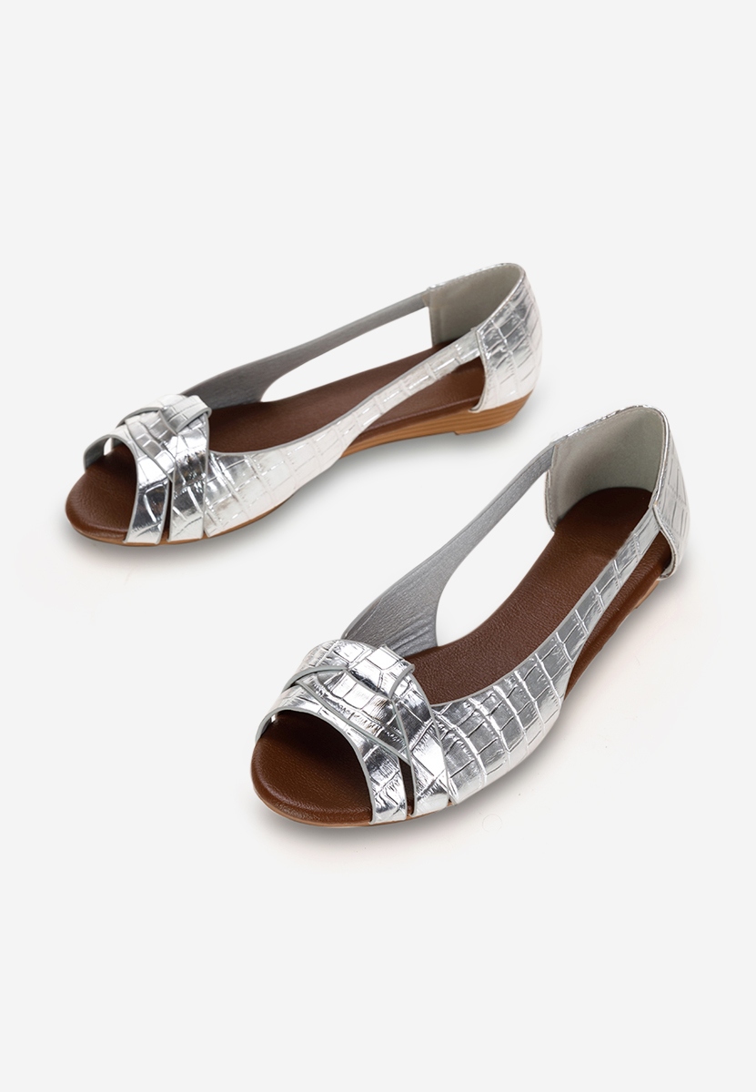 Balerini dama Dadiana V2 Argintii - Zapatos