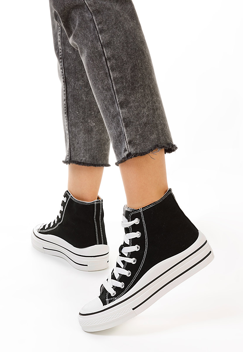 Tenisi inalti dama Saludes V2 negri - Zapatos