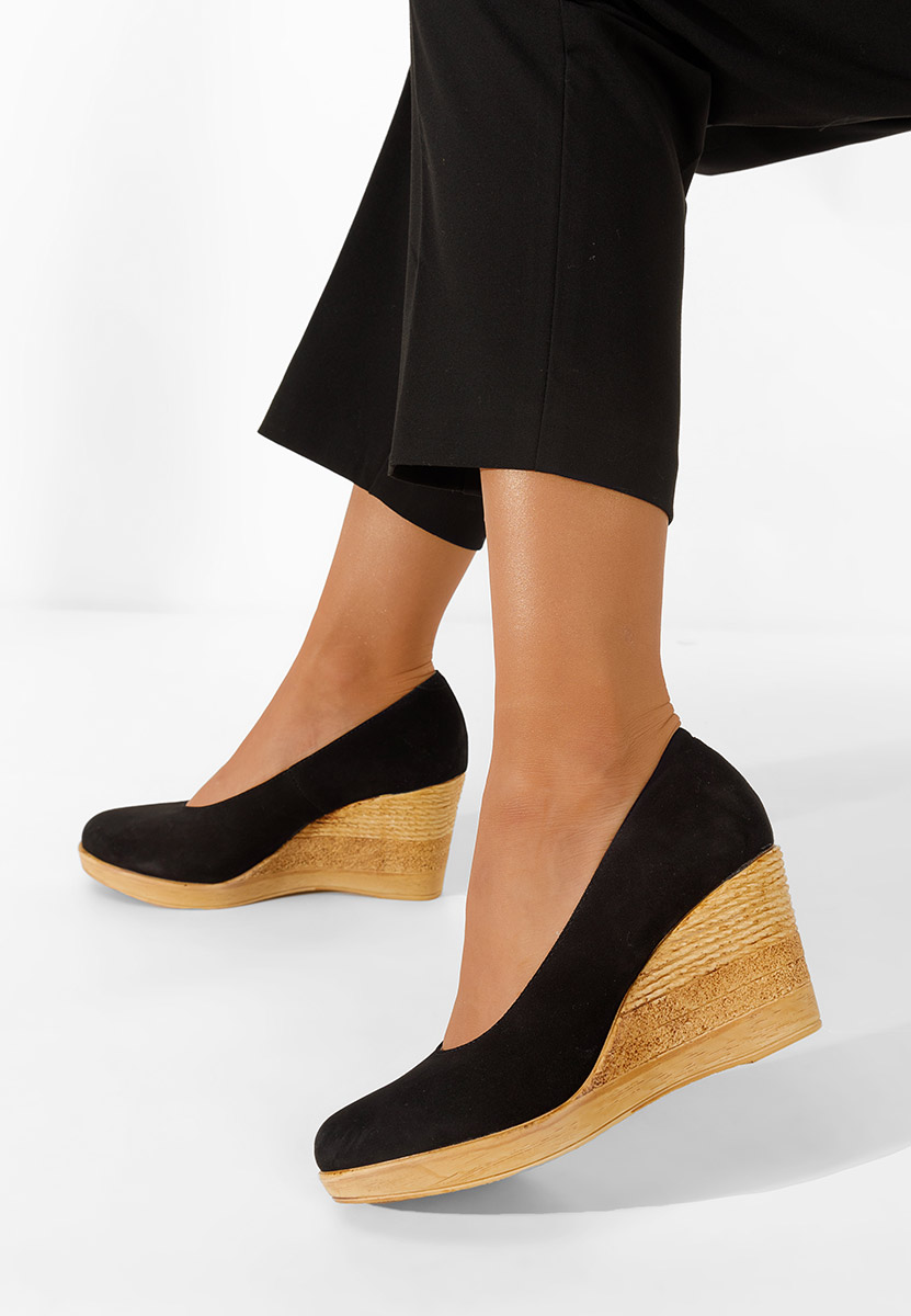 Pantofi cu platforma negri Zola V4 - Zapatos