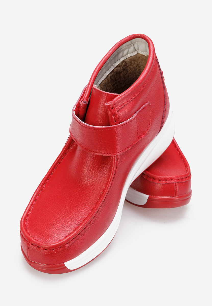 Ghete dama piele rosii Ragusa - Zapatos