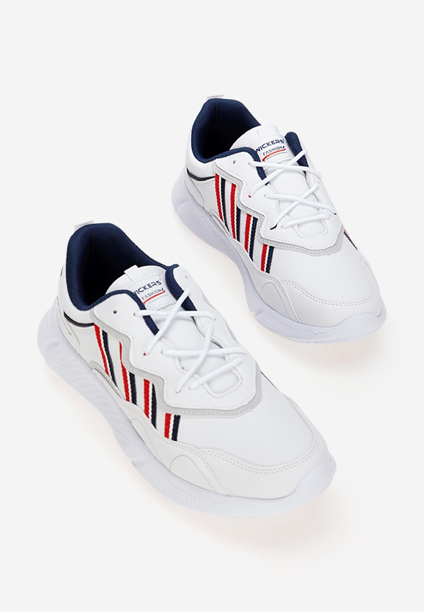Sneakers barbati albi Catanzario - Zapatos