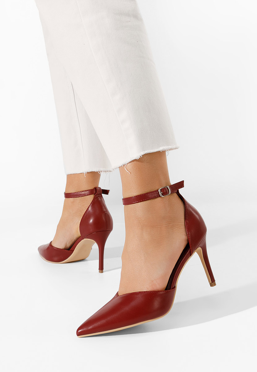 Pantofi cu toc stiletto Sevyna rosii - Zapatos