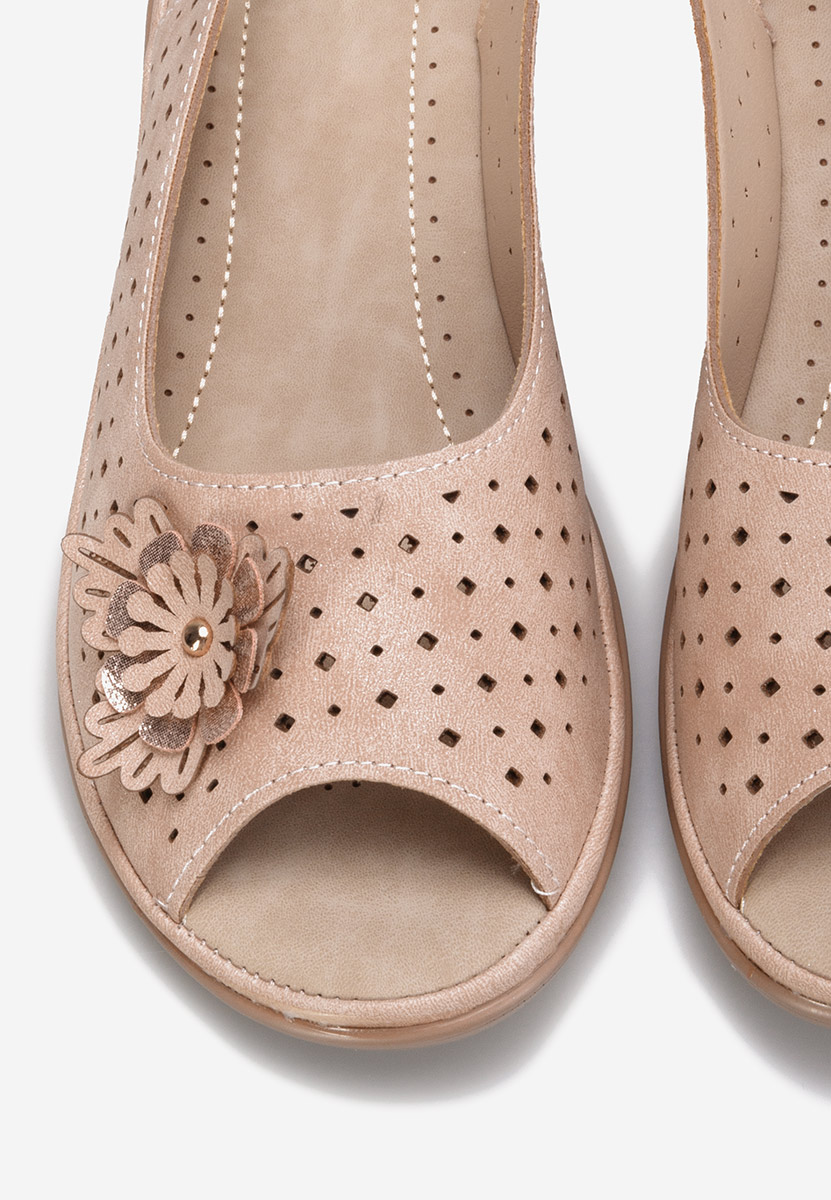 Sandale cu toc mic Salemia roz - Zapatos