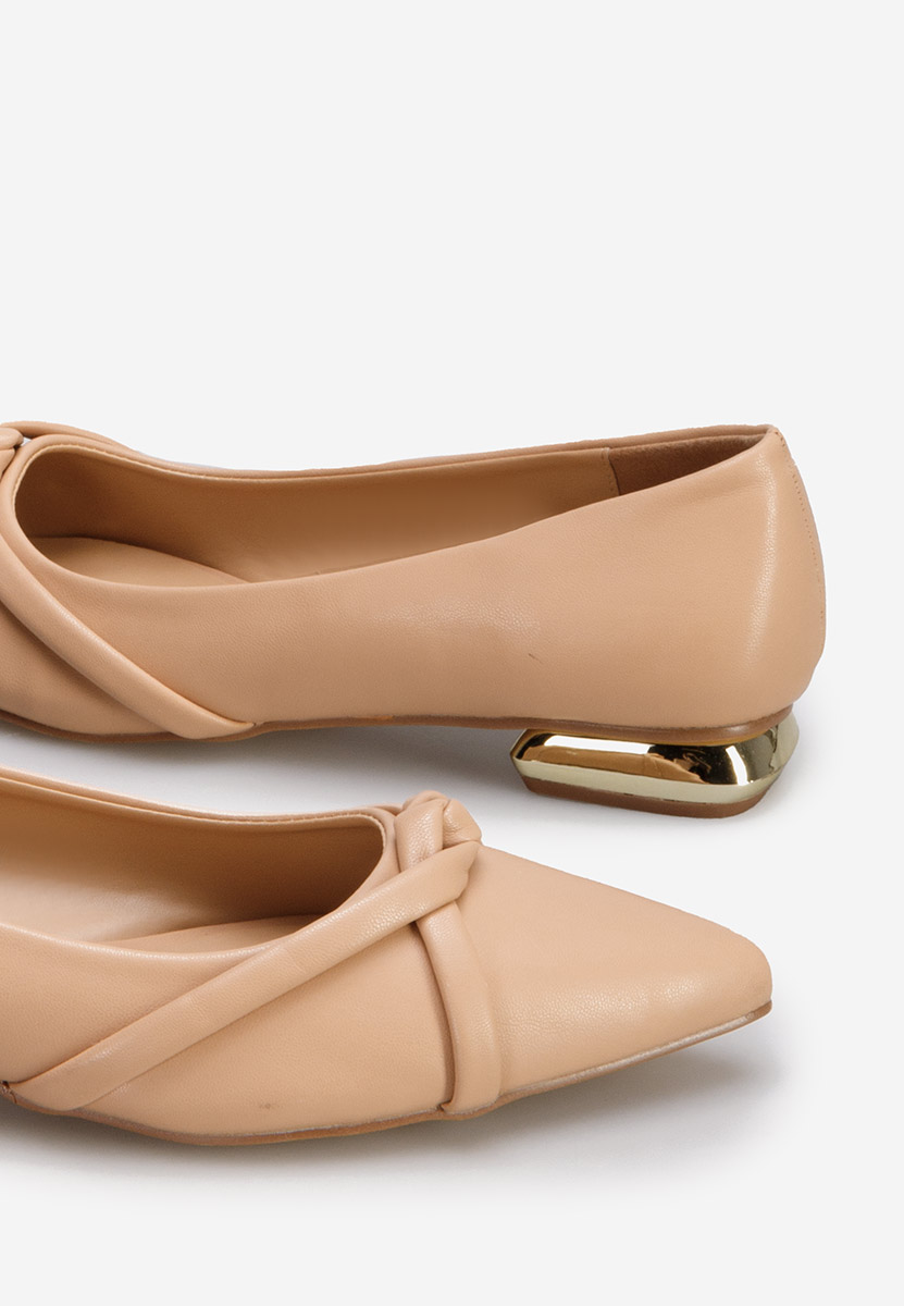 Balerini cu toc Stelmia kaki - Zapatos