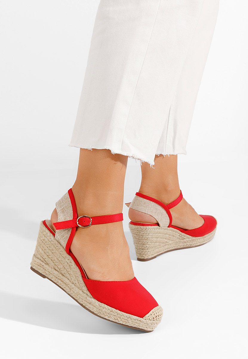 Sandale cu platforma Kasea V3 rosii - Zapatos