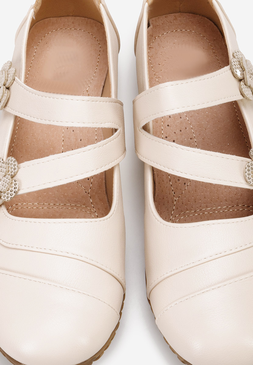 Balerini cu bareta Masipa bej - Zapatos