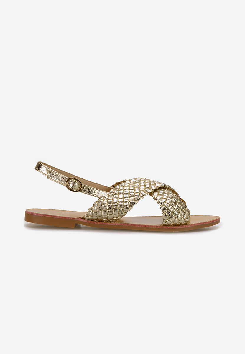 Sandale fara toc Mentria aurii - Zapatos
