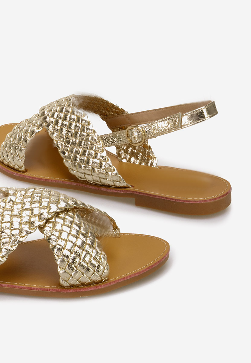 Sandale fara toc Mentria aurii - Zapatos