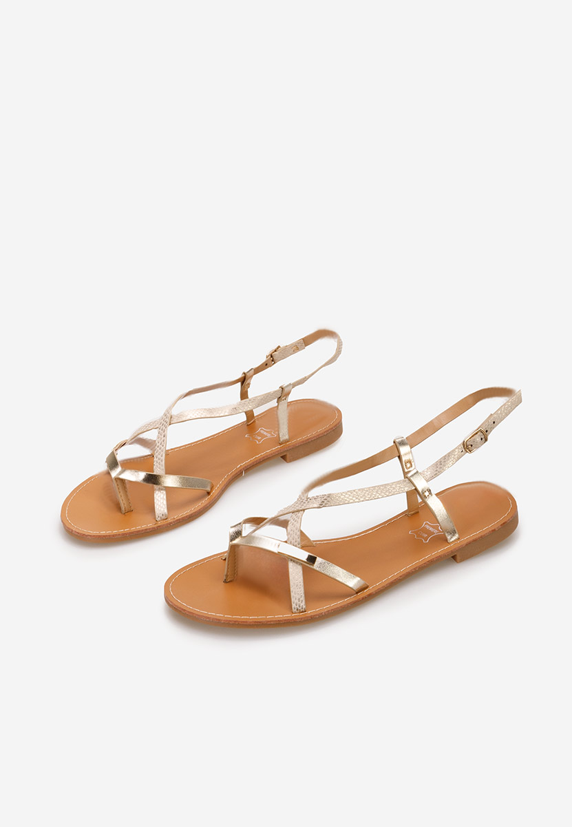 Sandale fara toc Nondia aurii - Zapatos