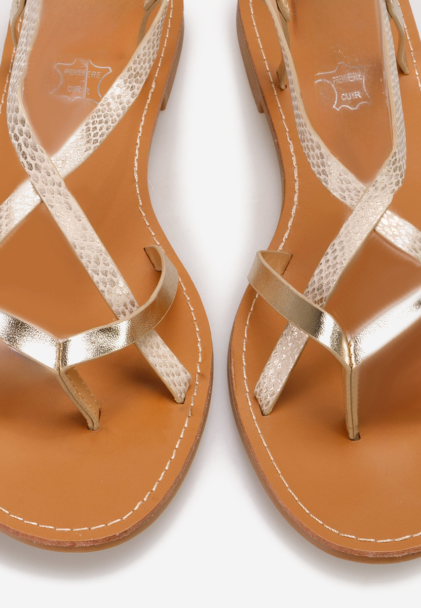 Sandale fara toc Nondia aurii - Zapatos
