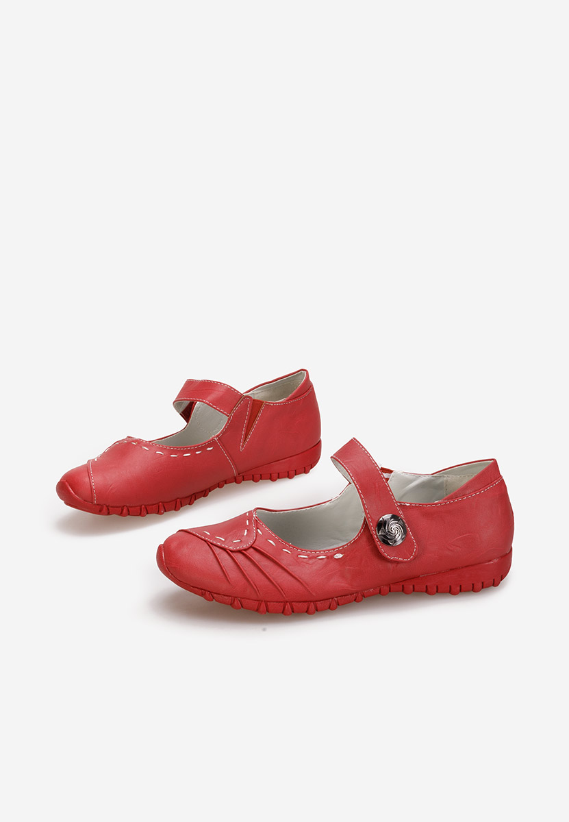 Balerini cu bareta Doriana rosii - Zapatos