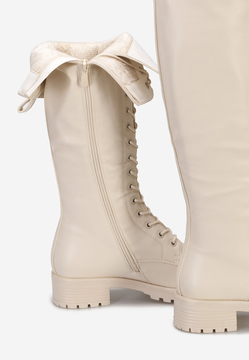 Bocanci inalti de dama Jonna bej - Zapatos