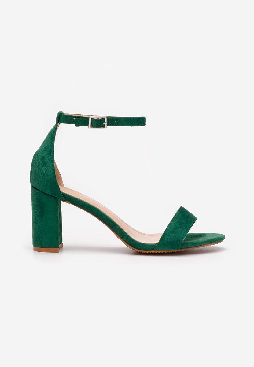 Sandale Cu Toc Gros Dulinia Verzi Zapatos